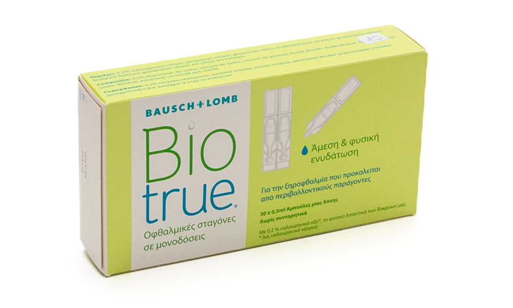 ΥΓΡΟ ΦΑΚΩΝ BAUSCH & LOMB BIO TRUE DROPS** 30TMX 0,5ml