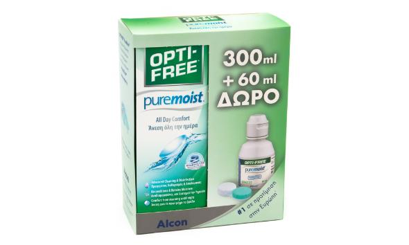ΥΓΡΟ ΦΑΚΩΝ ALCON OPTI FREE PURE MOIST 300+60ml